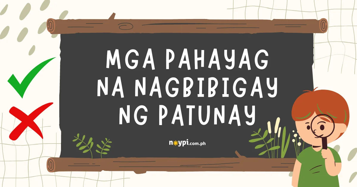 Mga Pahayag na Nagbibigay ng Patunay • Noypi.com.ph